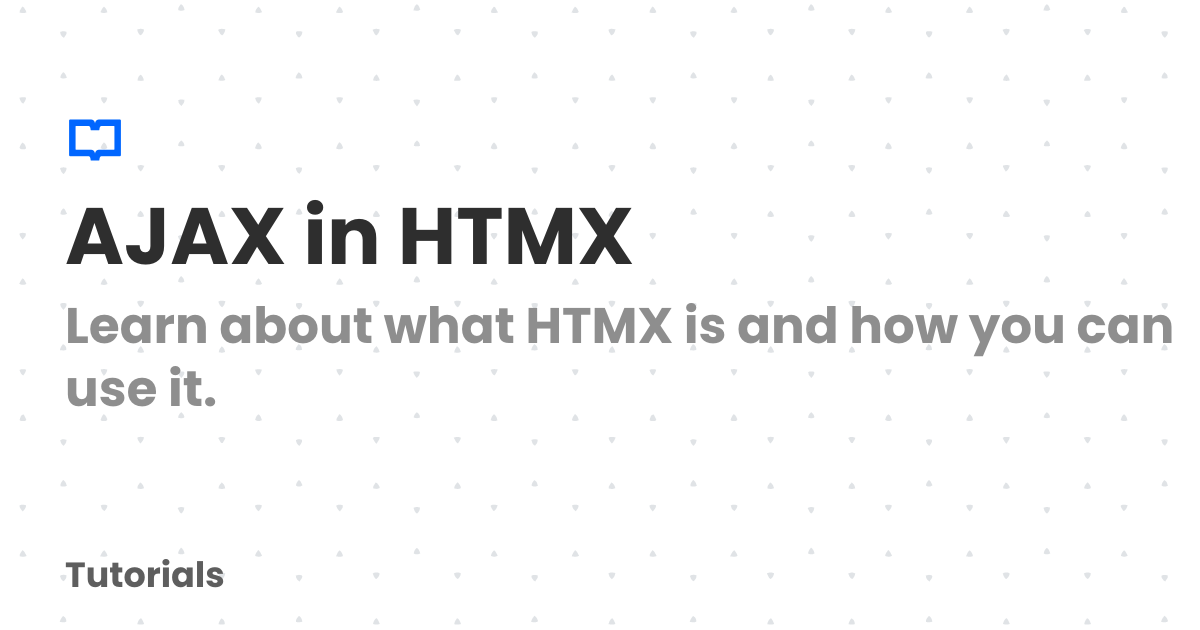 AJAX in HTMX | Tutorials
