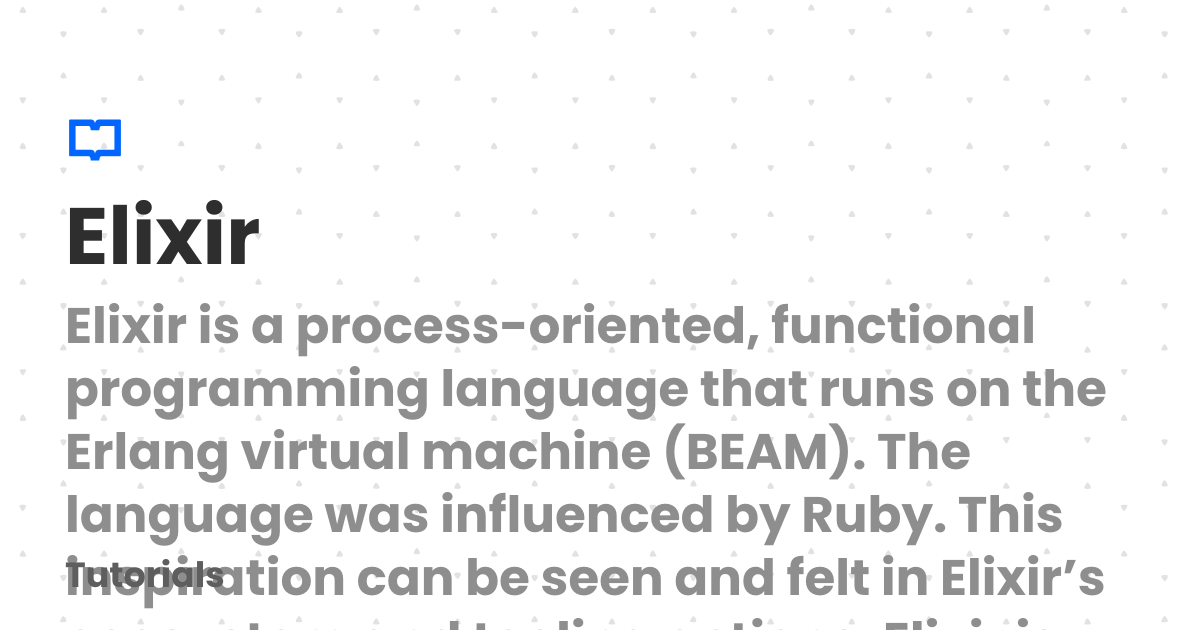 Elixir Tutorials 