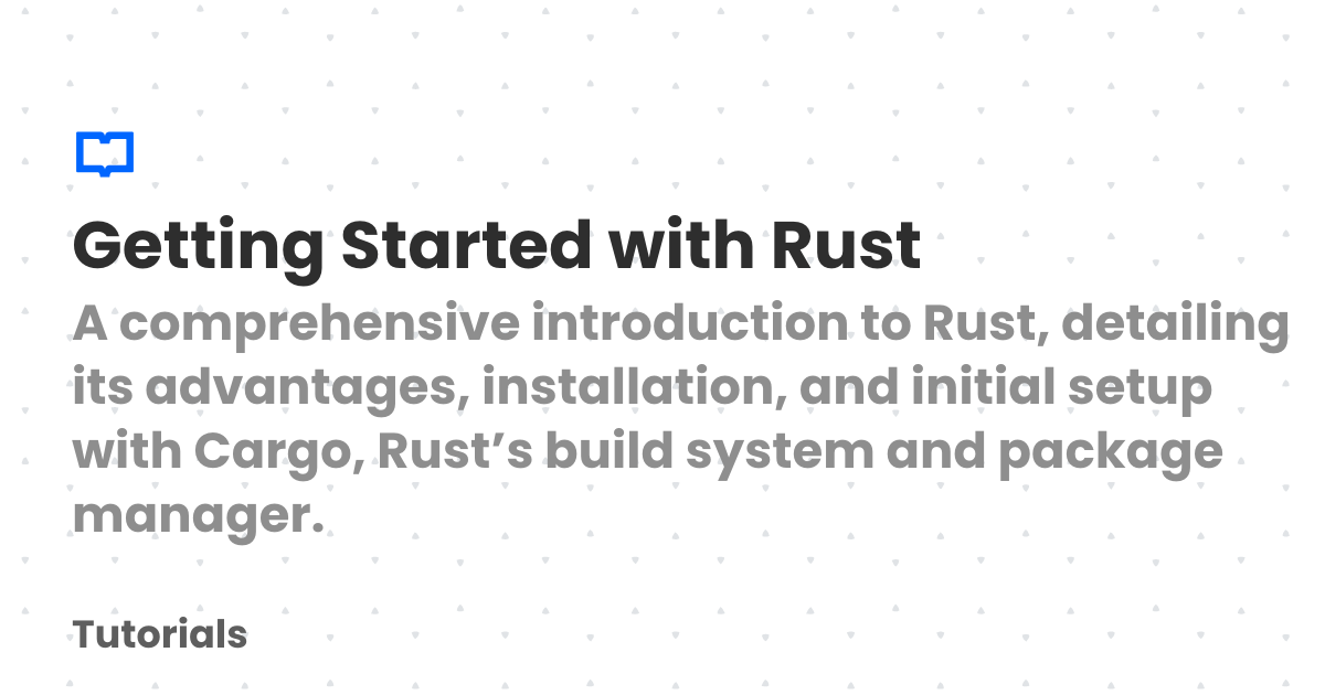 Getting Started with Rust | Tutorials