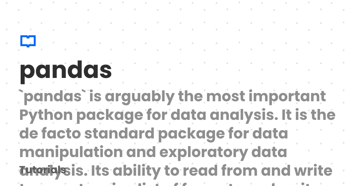 pandas | Tutorials